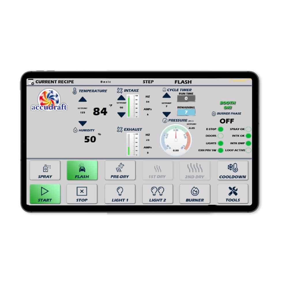 LIVE™ Control Panel - Leading Paint Booth Company | Paint Booths For Sale